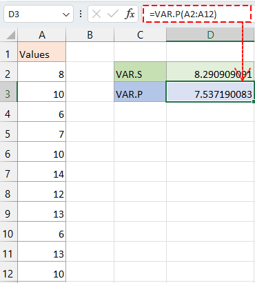 Excel Variance Calculation: A Guide with Examples