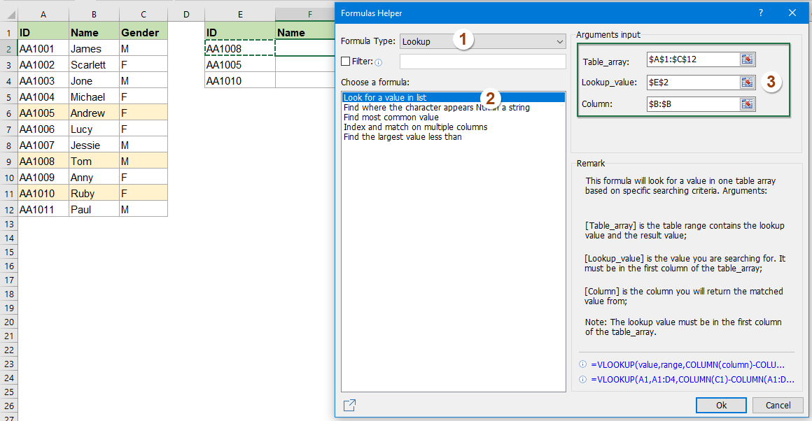 How to use vlookup exact and approximate match in Excel?