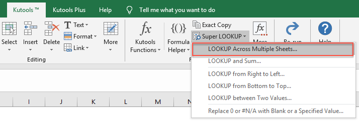 How to vlookup values across multiple worksheets?