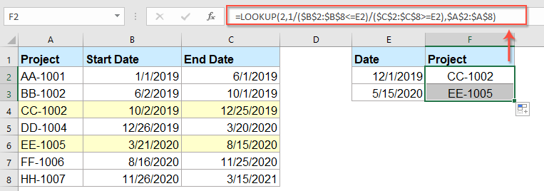 How To Vlookup Between Two Dates And Return Corresponding Value In Excel 