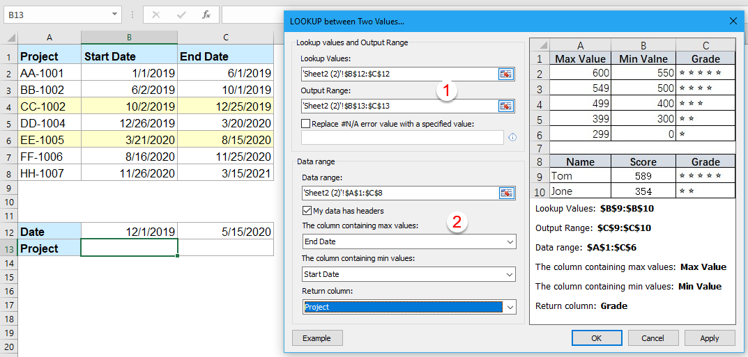 How To Vlookup Between Two Dates And Return Corresponding Value In Excel 