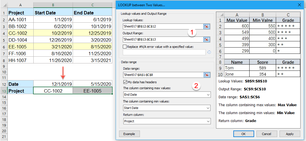 How To Vlookup Between Two Dates And Return Corresponding Value In Excel 