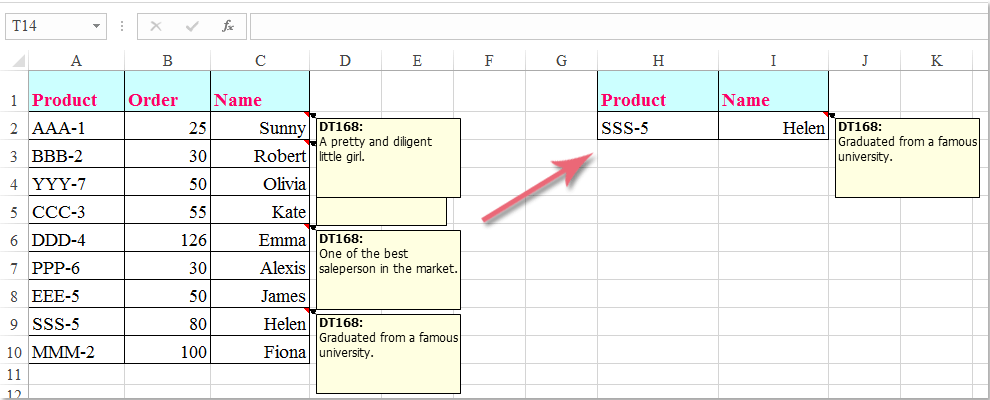 How To Vlookup And Return Matching Value With Cell Comment 