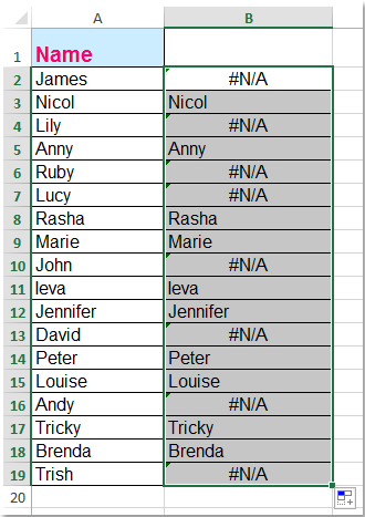 How to vlookup to compare two lists in separated worksheets?