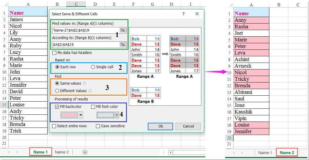 How To Vlookup To Compare Two Lists In Separated Worksheets 