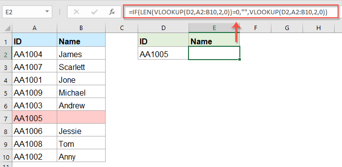 How To Vlookup To Return Blank Or Specific Value Instead Of 0 Or N A In 