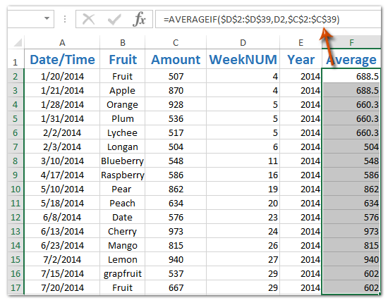 How To Calculate Average Weekly S In Excel Tutorial Pics