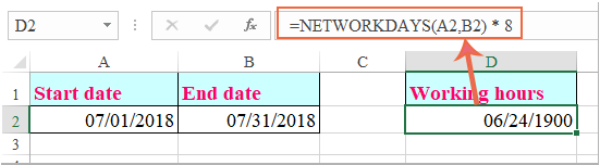 How To Calculate Working Hours Per Month In Excel