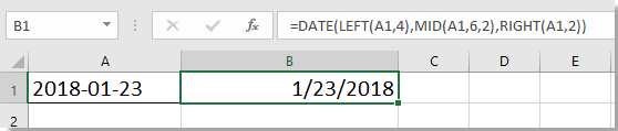 How to convert yyyy-mm-dd-to standard date in Excel?