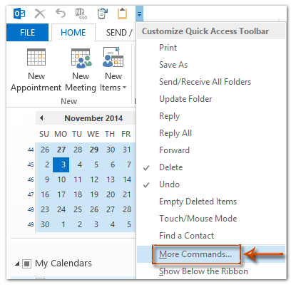 How to access/open journal folders in Outlook?