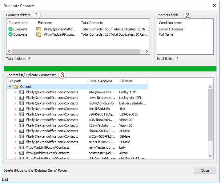 How to add extensions to phone numbers of Outlook contact?
