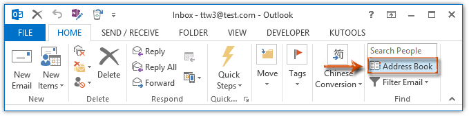 How to add contacts from Global Address List (Address Book) in Outlook?