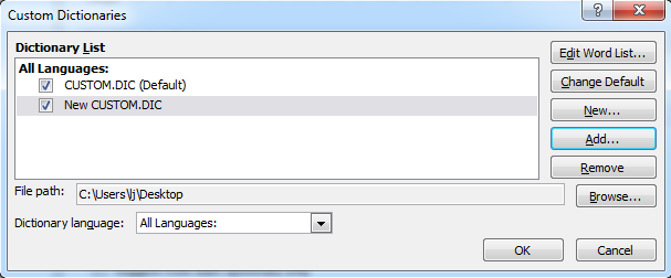 How To Add A Custom Dictionary In Outlook