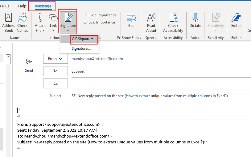 How to add an animated GIF to signature in Outlook?