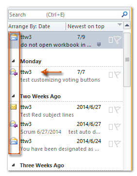 How to add unread status column in Outlook?