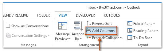 How to add unread status column in Outlook?