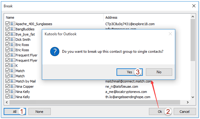 How to add all/multiple emails' senders to contacts in bulk in Outlook?