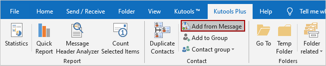 How to add all/multiple emails' senders to contacts in bulk in Outlook?