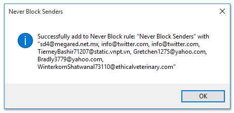 How to add senders’ email addresses to safe list or blocked list in ...