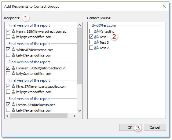 How to add multiple emails’ senders to distribution list (contact group ...