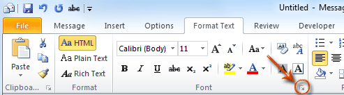 How to add and remove strikethrough to words in Outlook?
