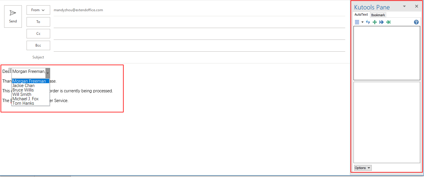 How to Add a Drop-down List in Email Template and Use it in Outlook?