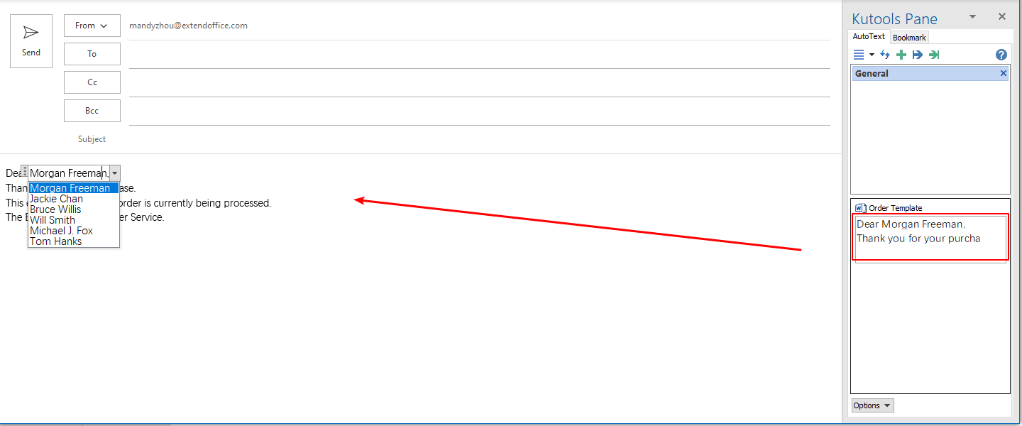 How to Add a Drop-down List in Email Template and Use it in Outlook?