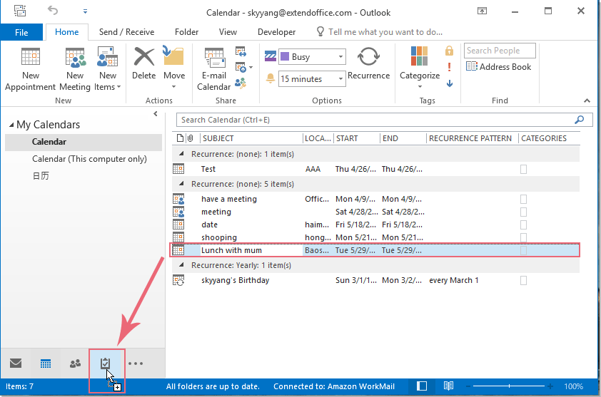 How to convert multiple appointments to tasks quickly in Outlook?