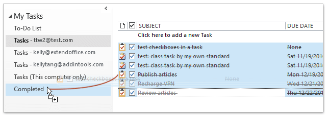 How to (auto) archive completed tasks only in Outlook?
