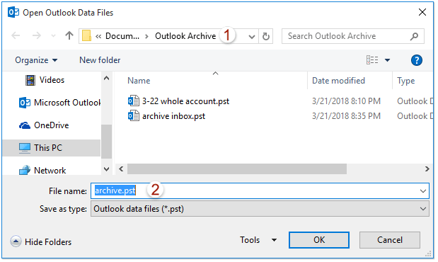 How to archive without attachments in Outlook?