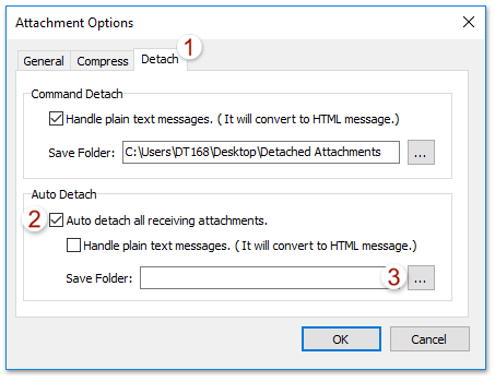 How to automatically archive attachments only in Outlook?