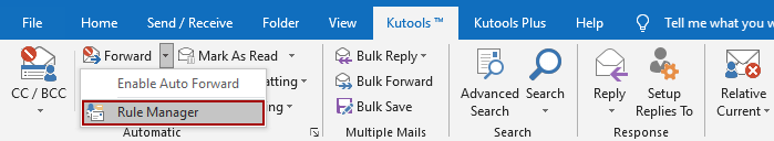 How to automatically forward all emails from specified sender/domain in Outlook?