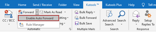 How to automatically forward all emails from specified sender/domain in Outlook?