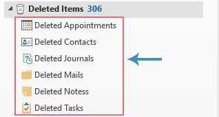 How to move different types of deleted items into different folders ...