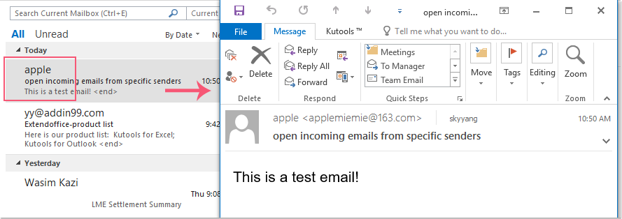 How to open all incoming emails from a specific person automatically in ...
