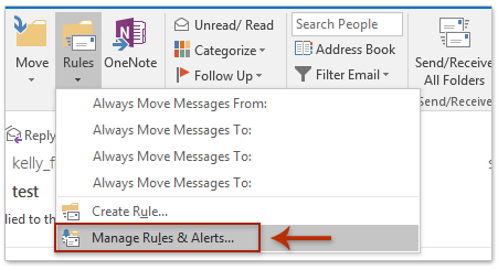 How to automatically reply only to a specific domain in Outlook?