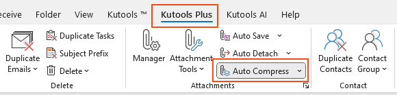 How to zip attachments automatically in Outlook?