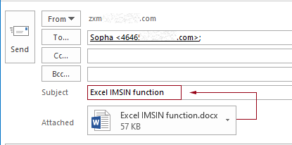 How to automatically fill email subject with attachment name in Outlook?
