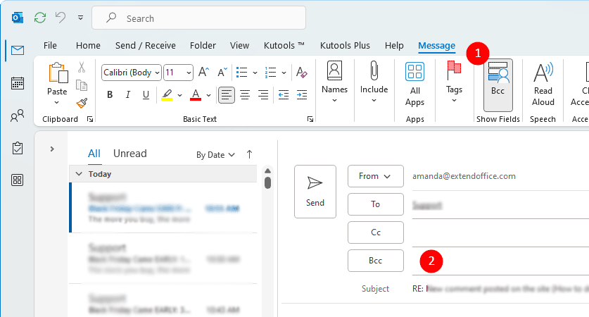Using Bcc in Outlook: add, automate, view, and more