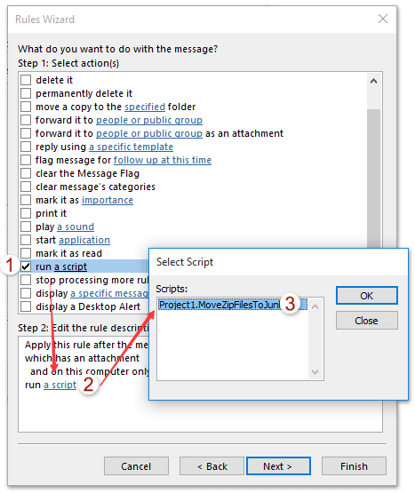 How to block emails with zip (files) attachments in Outlook?