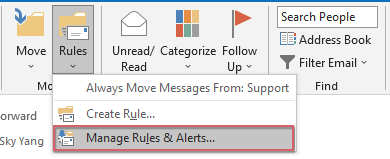 How to block emails with no subject in Outlook?