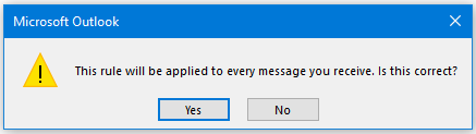How to block emails with no subject in Outlook?
