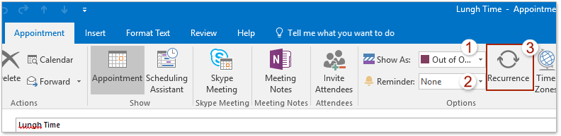 How to block out /off time in Outlook calendar?
