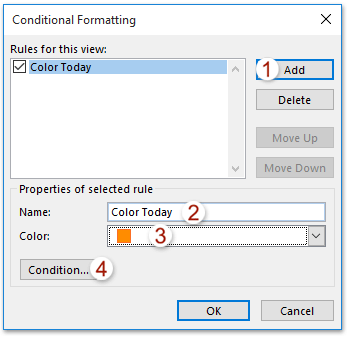 How to automatically change color of today’s appointments in Outlook ...