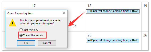 How To Change Recurring Meeting Time In Outlook Calendar 