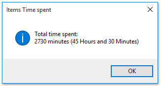 How to count hours/days/weeks spent on an appointment or meeting in ...