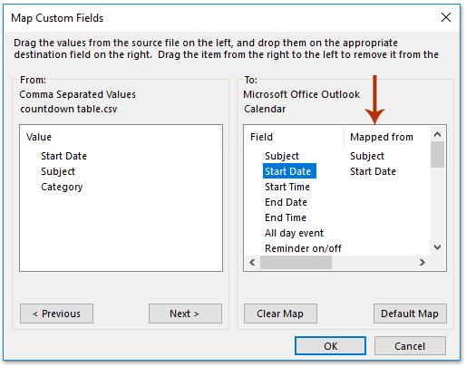 How to create a countdown (clock) calendar in Outlook?
