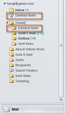 How to change Deleted Items folder of IMAP accounts in Outlook?