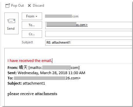 How to change the font color while replying or forwarding the emails in Outlook?