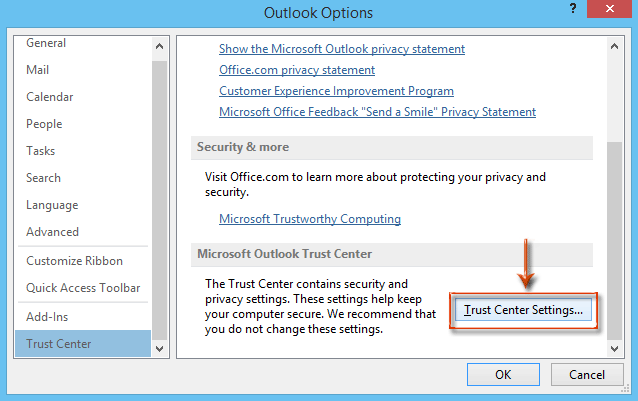 How to display all incoming messages in plain text in Outlook?